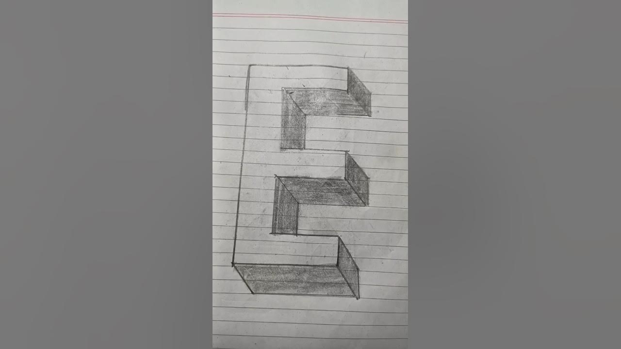 How to draw letter E in 3d /#ayushiskvlog #video #viralvideo # ...