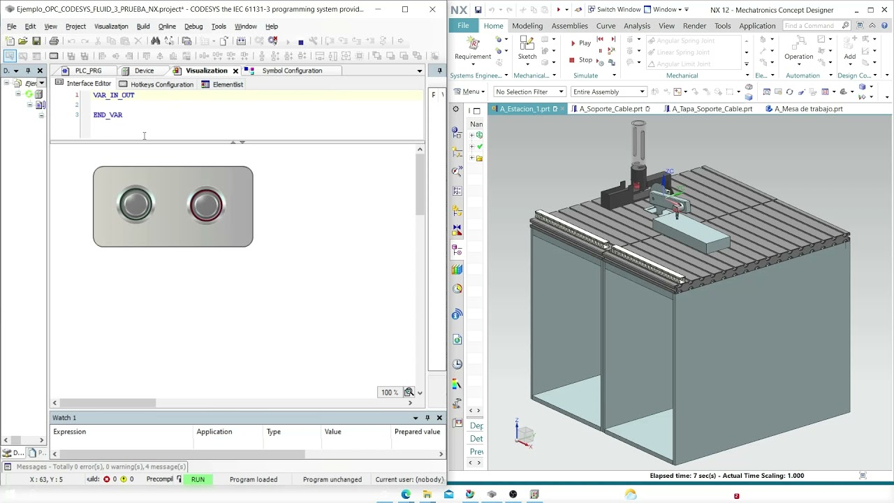 FESTO MPS Station 1 simulation with CODESYS and NX - YouTube