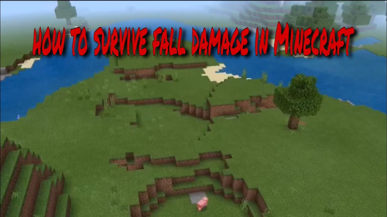 how to survive fall damage in Minecraft - YouTube