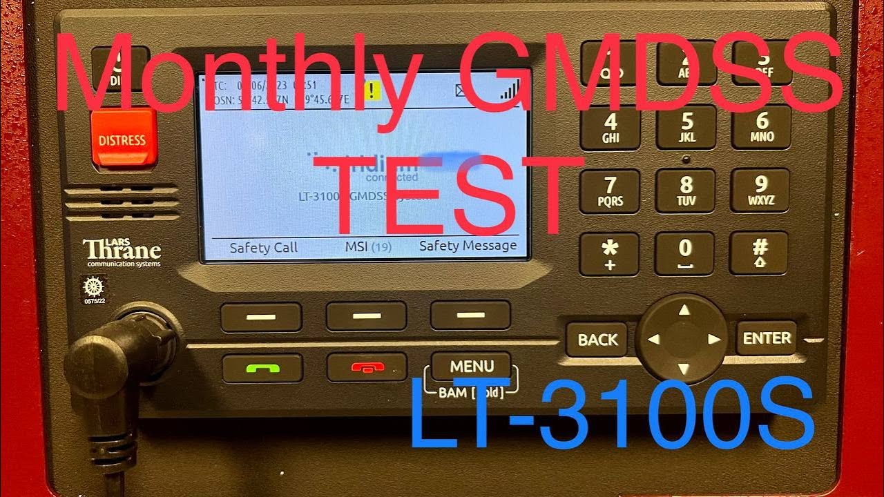 Monthly GMDSS test Lars Thrane LT 3100S - YouTube