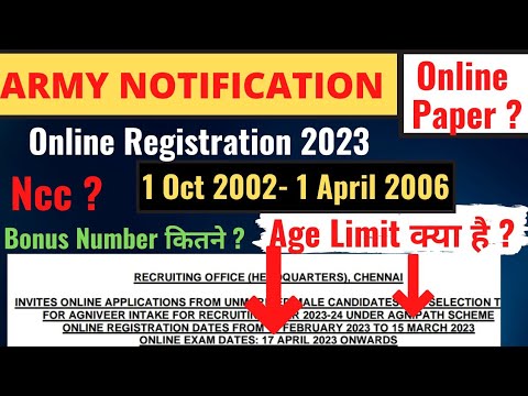 खुशखबरी Army Notification|🎯Age Limit||Date of Birth ?Army Notification ...