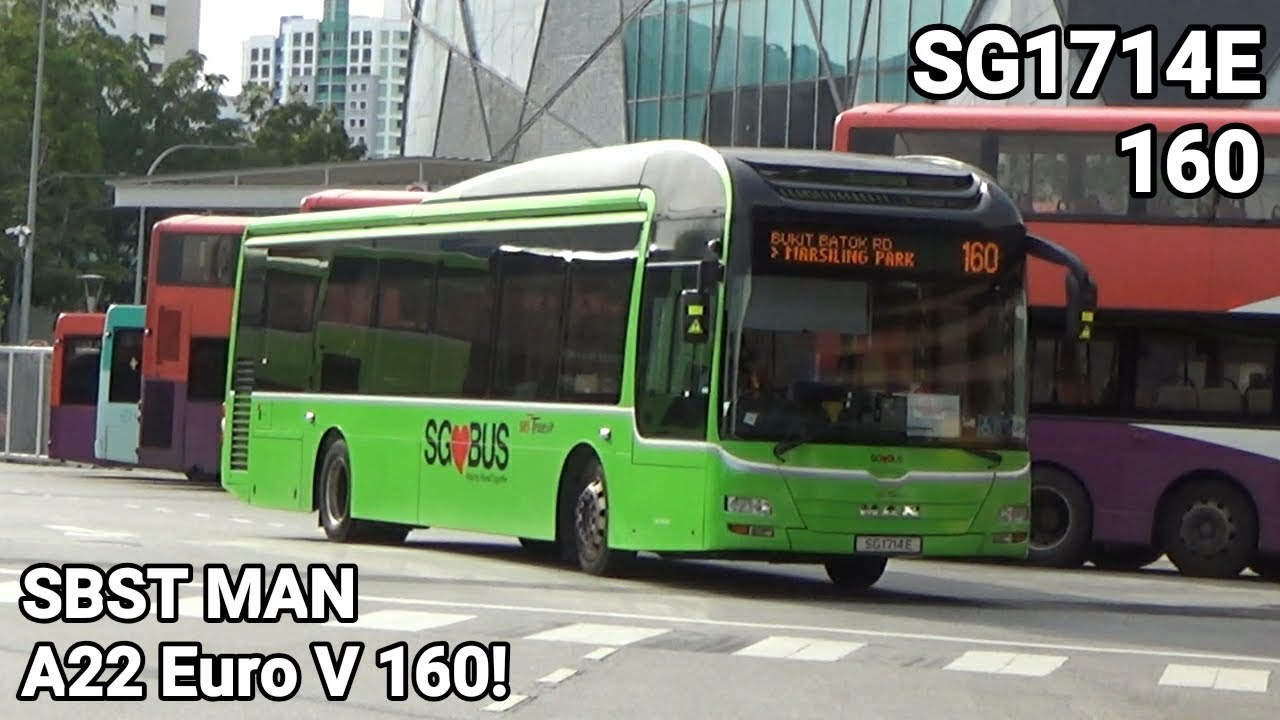 [MAN A22 on Cross Border! | SG1714E | NL323F A22] SBS Transit Trunk 160 ...