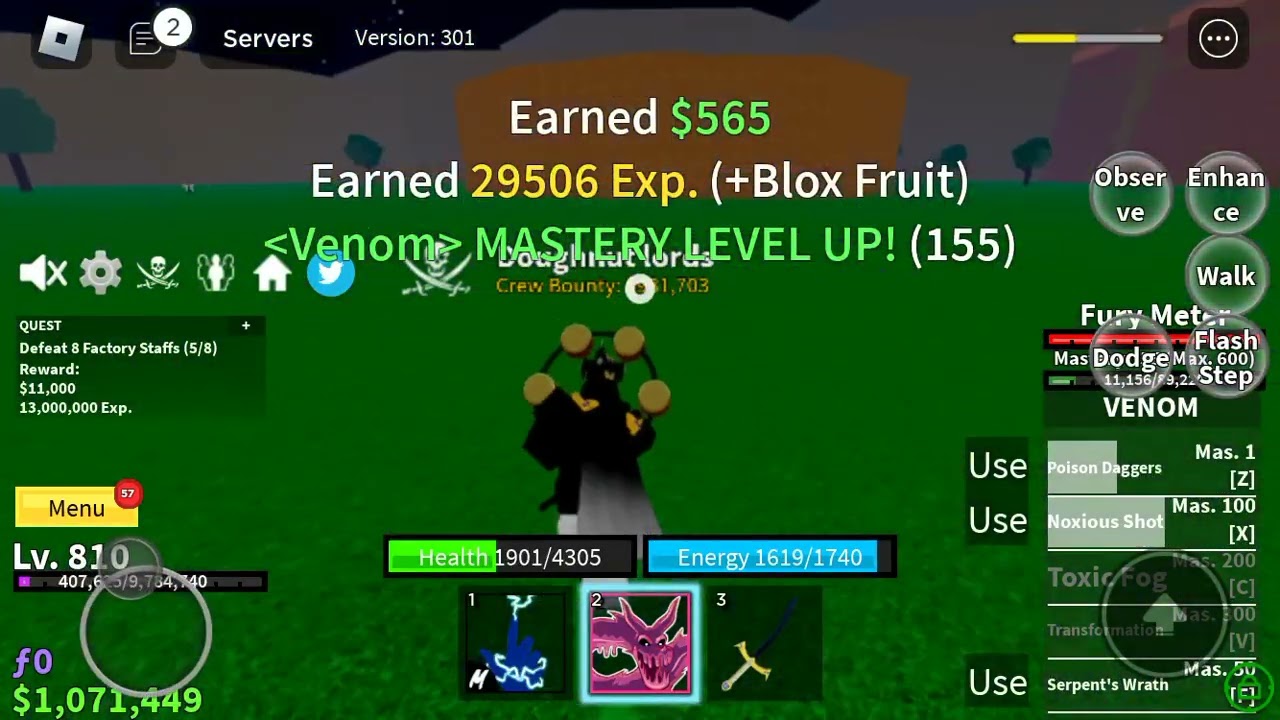 I got venom |blox fruits gameplay - YouTube