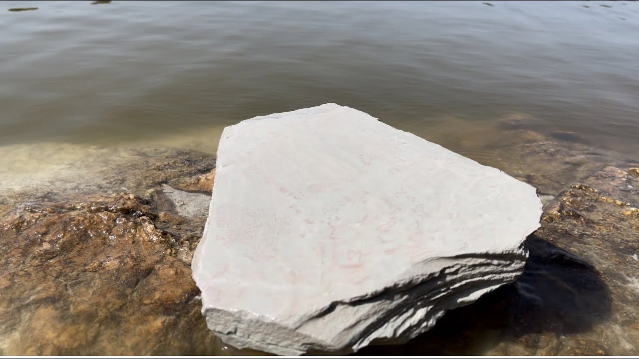 White biggest thick shale stone cleaning video - YouTube