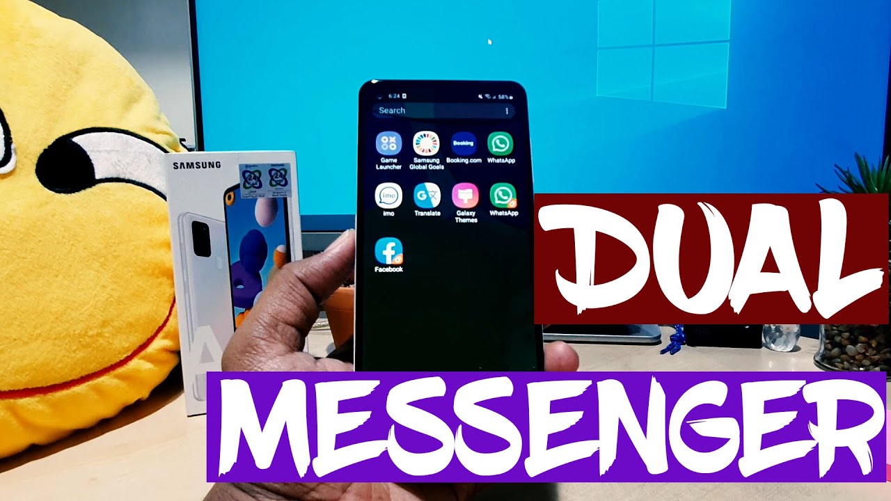 How To Enable Dual Messenger In Samsung Galaxy A21s - YouTube
