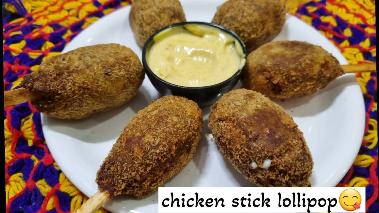 Chicken stick lollipop | Chicken cheese stick lollipop | Chicken ...
