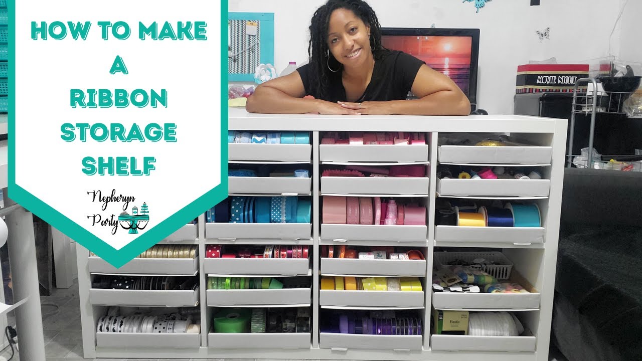 How To Make A Ribbon Storage Solution For A Craft Room - YouTube
