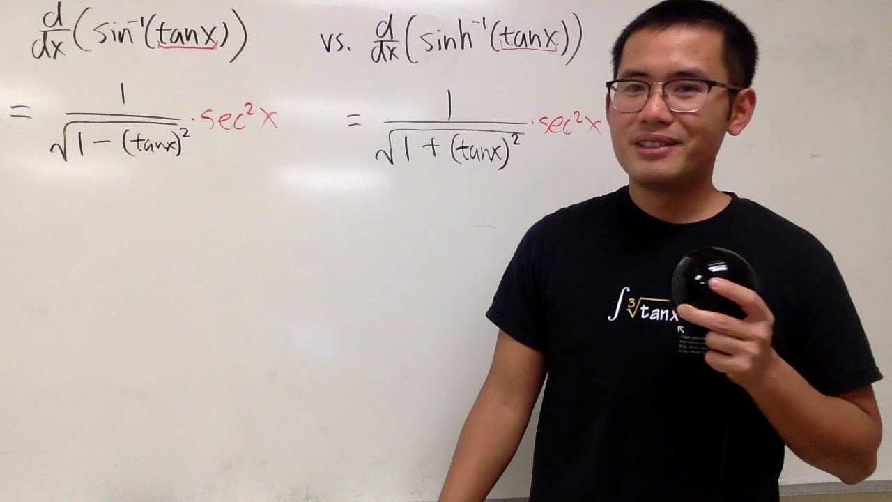 derivative of sin^-1(tan(x)) vs derivative of sinh^-1(tan(x)) - YouTube