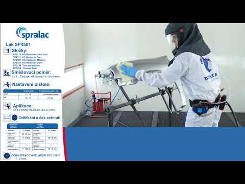 Lakování – SPRALAC aplikace bezbarvého laku SP4501 HS CLEAR COAT - YouTube