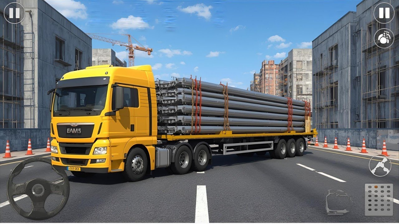Steel Transport Truck 🚧 House Construction Simulator Gameplay 2025 ...