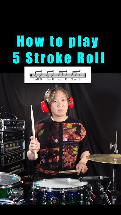 How to play 5 Stroke Roll Rudiments ルーディメンツ 5ストロークロールの叩き方 #drums #rudiments #drumlessons - YouTube