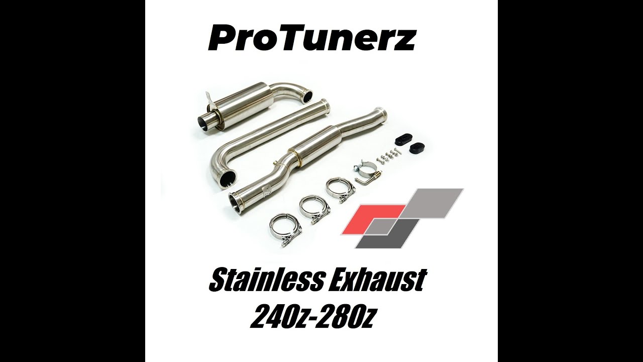 ProTunerz 3" Stainless Exhaust Kit for 240z-280z Exhaust Sound Clip ...