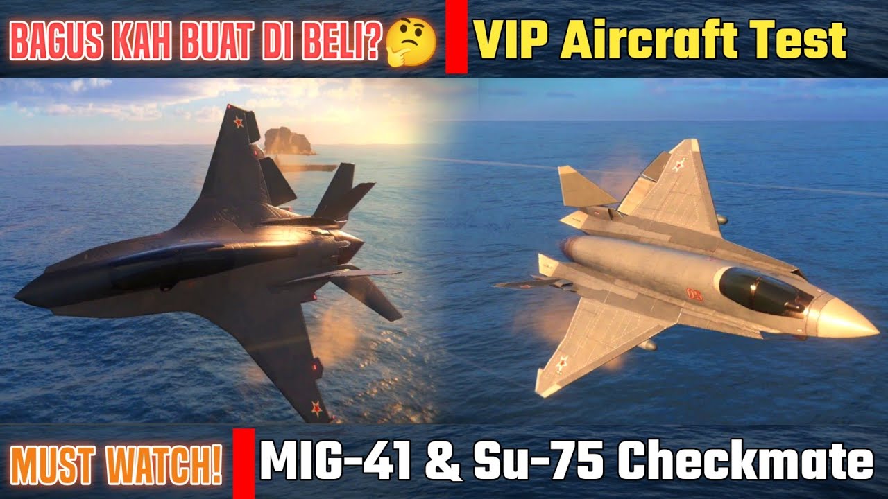 MIG-41 & Su-75 Checkmate Aircraft Test | Modern Warships - YouTube
