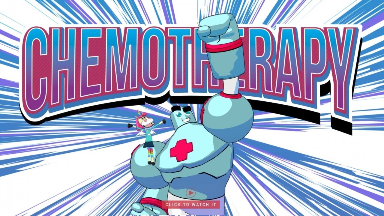 Cartoon characters help kids cope with cancer - YouTube