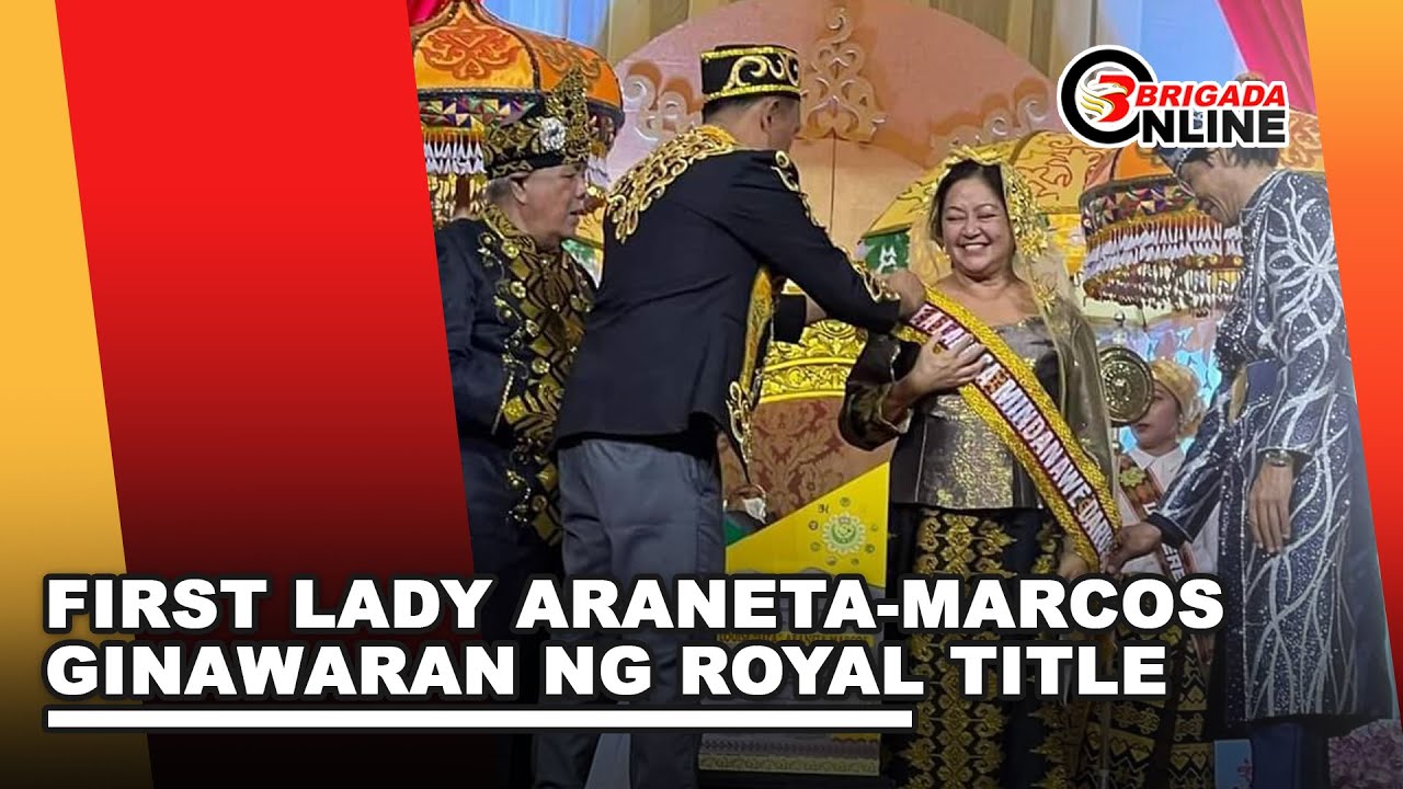 First Lady Araneta Marcos ginawaran ng royal title - YouTube