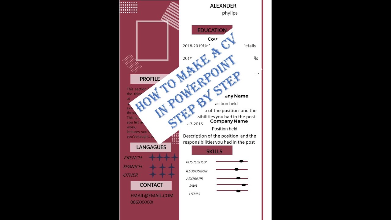 How to Make a CV in PowerPoint - YouTube