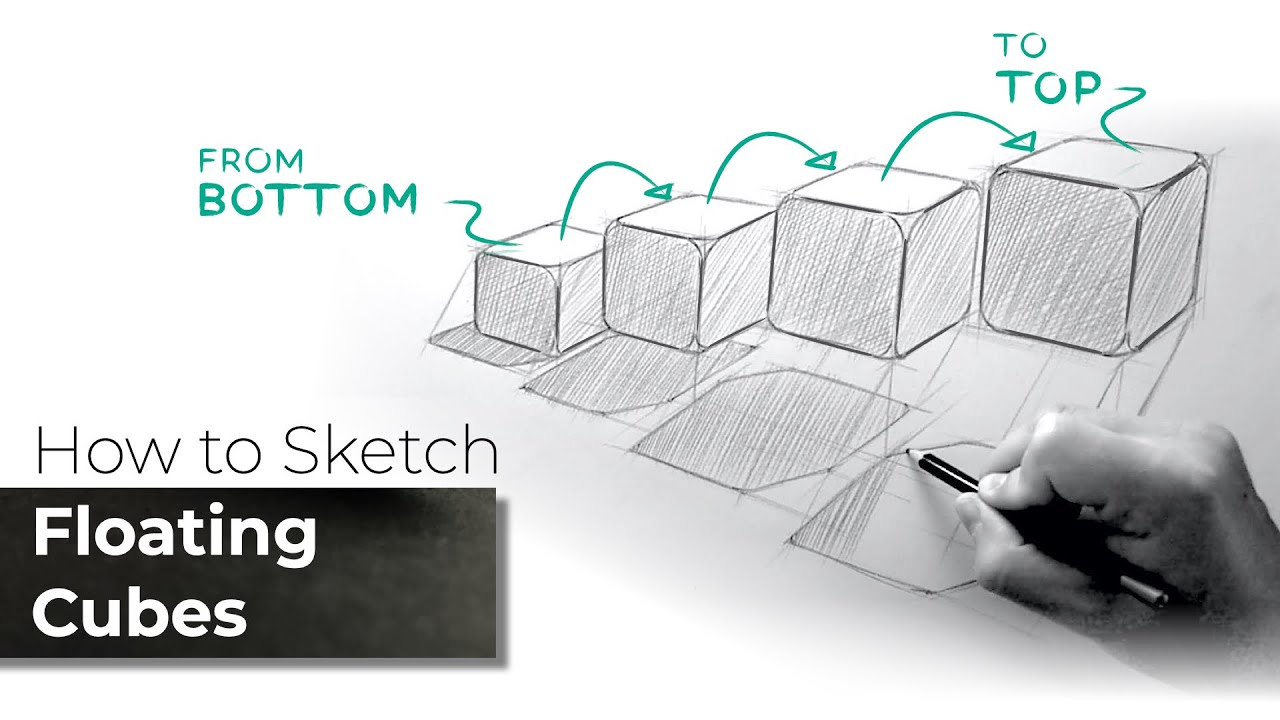 Product Design Sketching Inspiration | How to Sketch Floating Cubes ...