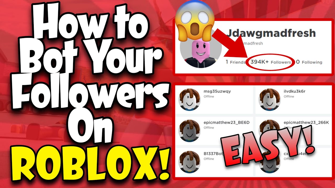 HOW TO BOT YOUR FOLLOWERS ON ROBLOX!!! - YouTube