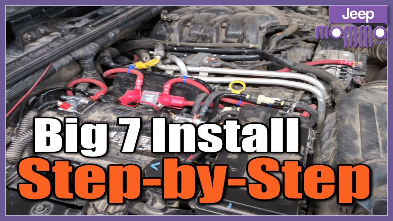 Big 7 Battery Cable Upgrade for Jeep Wrangler – Jeep Cables Install ...