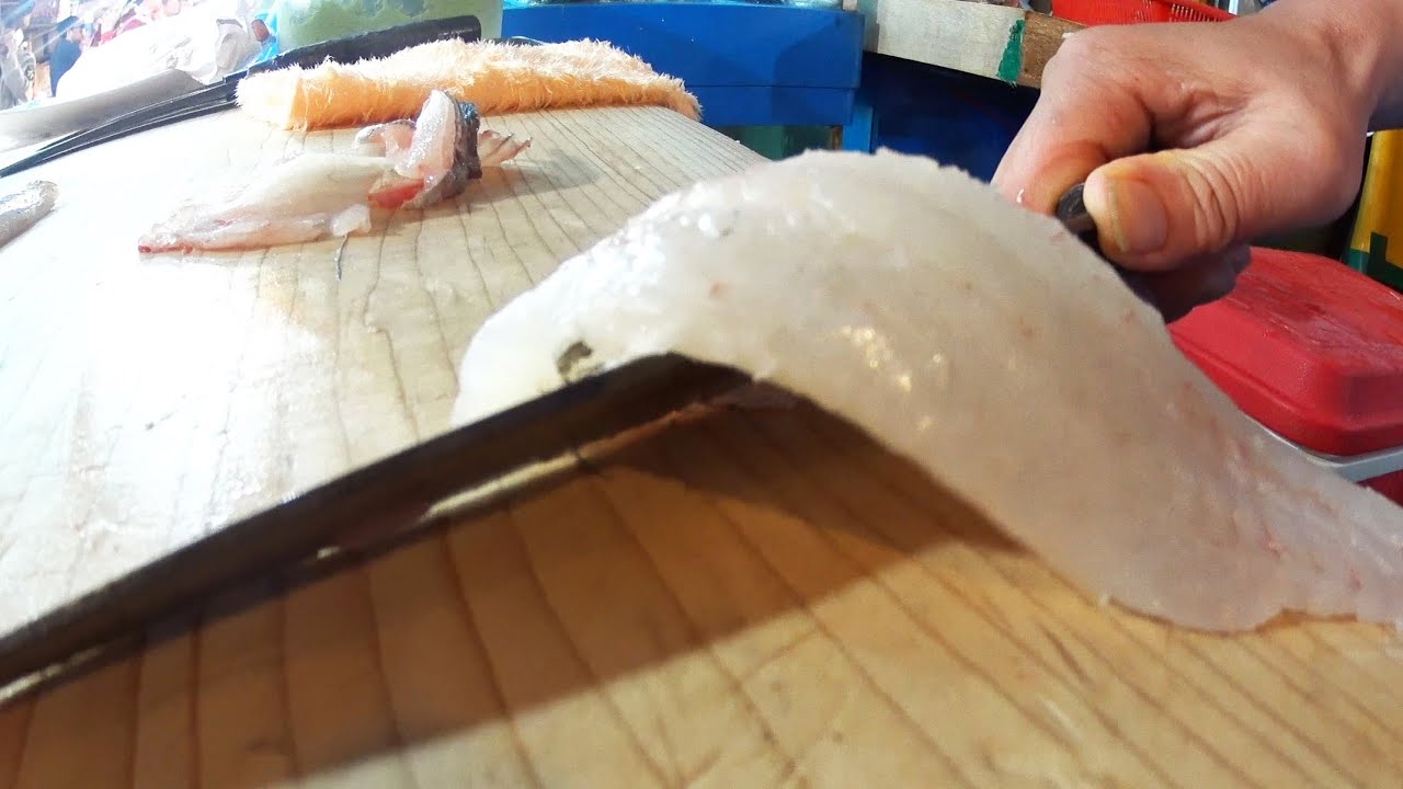 Making Rock Fish Sashimi (Stone fish) - YouTube