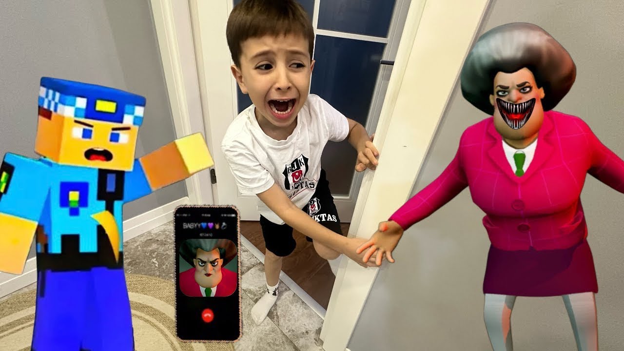 OLAMAZ ARAS SCARY TEACHER KEREM KOMİSER ARIYOR SAKIN AÇMA‼️ - YouTube