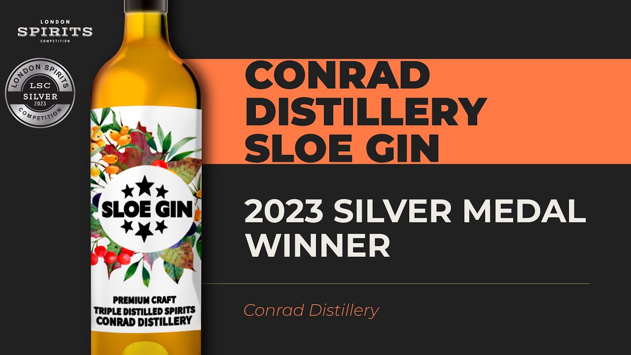 Meet Conrad Distillery Sloe Gin | 2023 Silver Medal Winner - YouTube