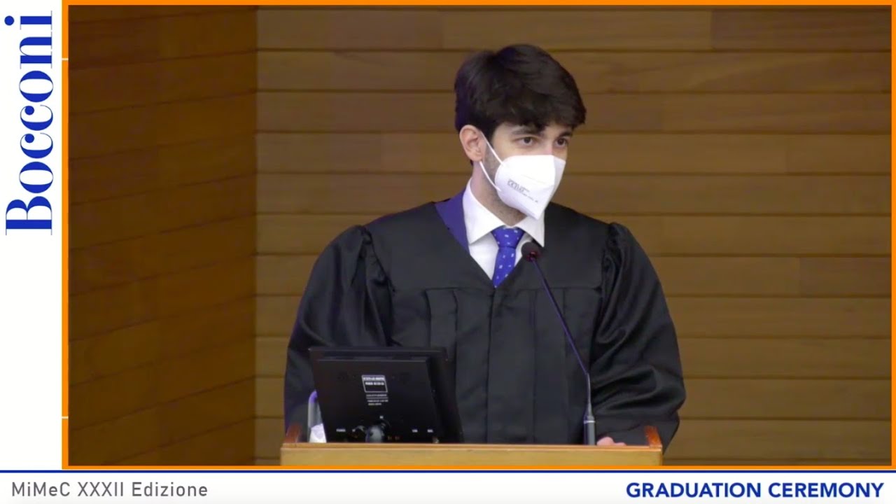 MiMeC XXXII Bocconi Graduation Ceremony - Valedictorian speech - YouTube