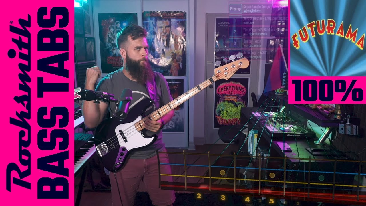 Christopher Tyng－Futurama Theme Song｜Rocksmith Bass Tabs [E Std] - YouTube