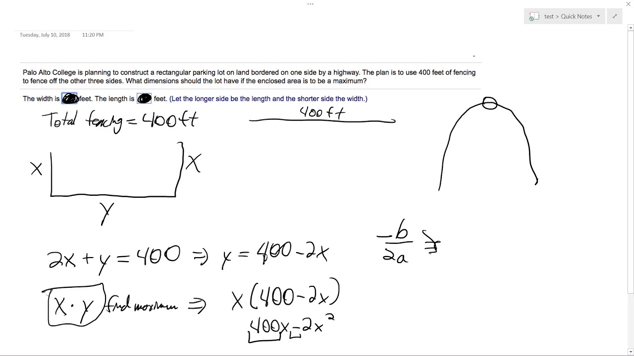 Palo Alto College is planning to construct a rectangular parking lot on ...