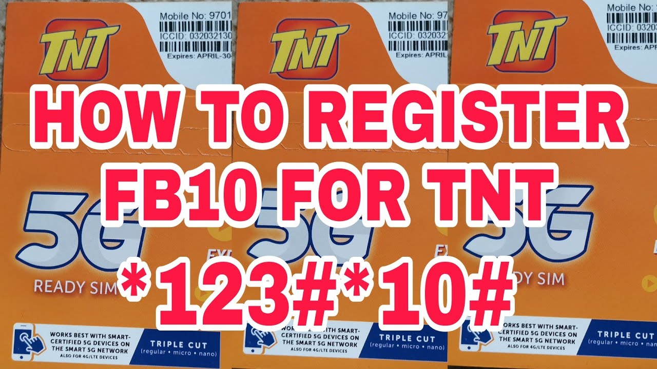 HOW TO REGISTER FB10 FOR TNT | 3 STEPS #indaygargar - YouTube
