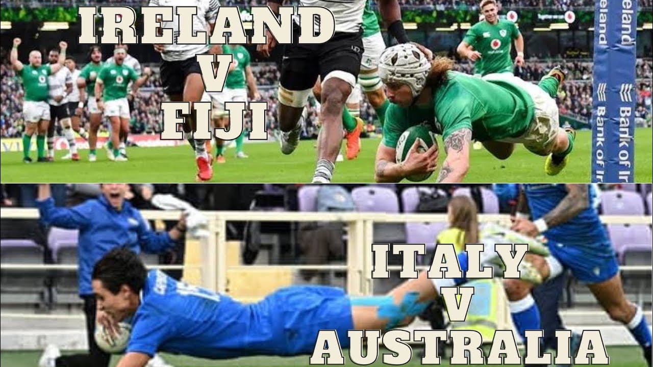 Autumn Nations rugby. Ireland vs Fiji and Italy vs Australia - YouTube