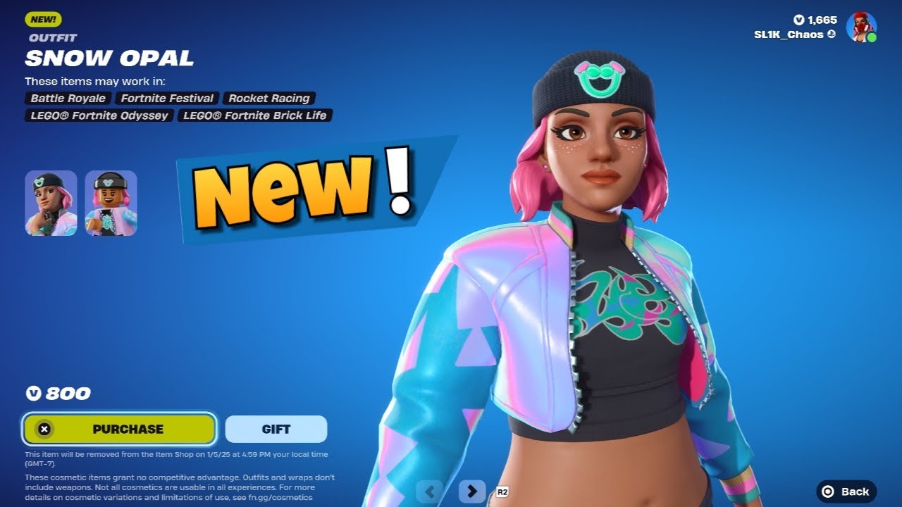 *NEW* SNOW OPAL SKIN Fortnite Item Shop [January 2nd, 2025] - YouTube