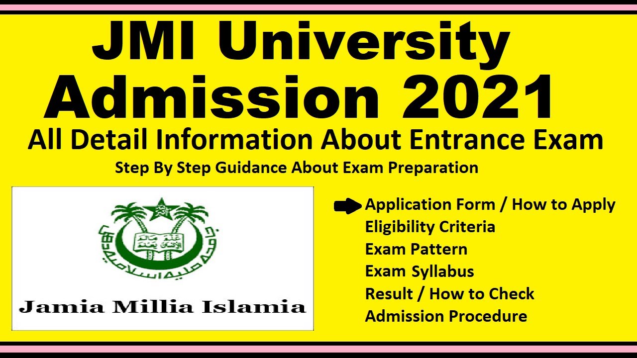 JMI University 2021- Notification, Dates, Application, Eligibility ...