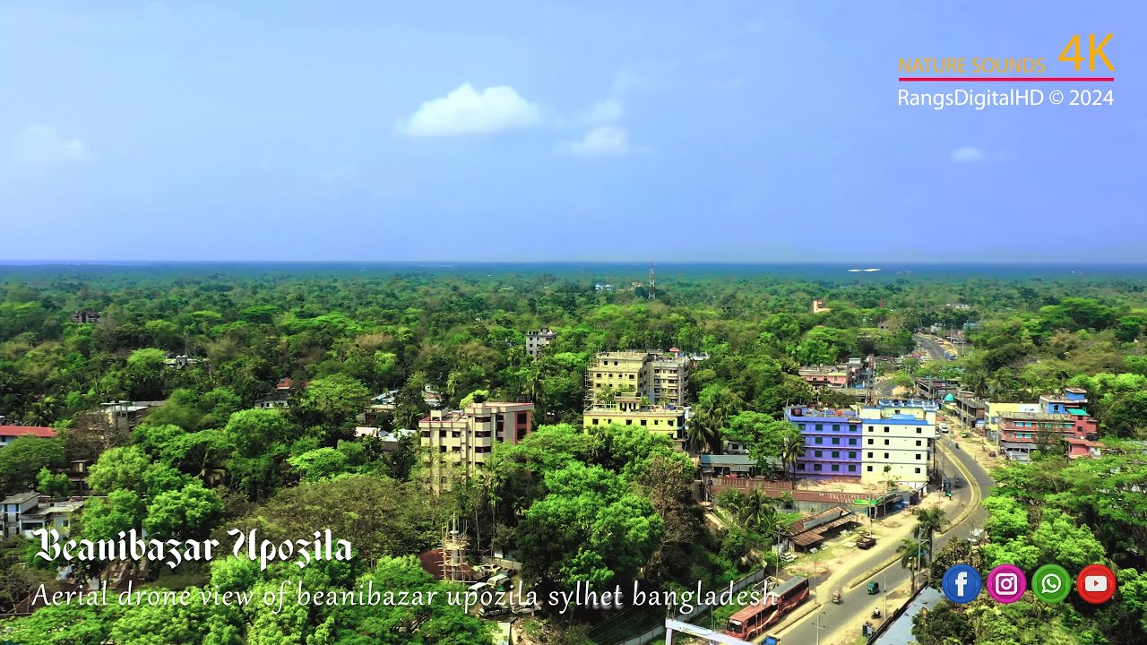 Beanibazar Upozila Aerial Drone View Sylhet Bangladesh - YouTube