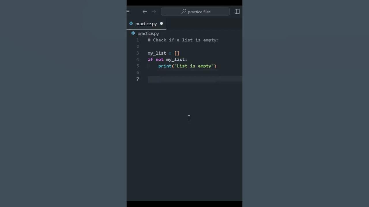 Check If A List Is Empty Python Pythonprogrammingcodinglearnpython Pythonforbeginners