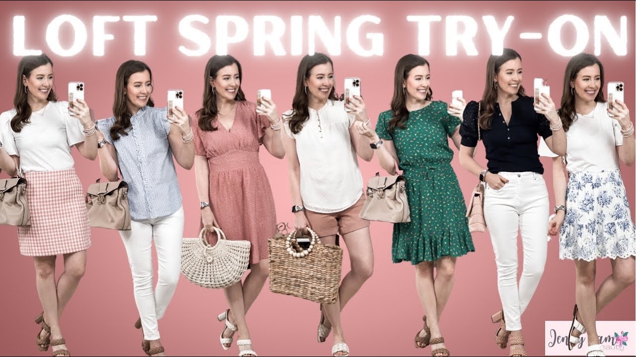 *NEW* LOFT SPRING TRY-ON! Dresses, Skirts, Tops, Jeans and MORE! - YouTube