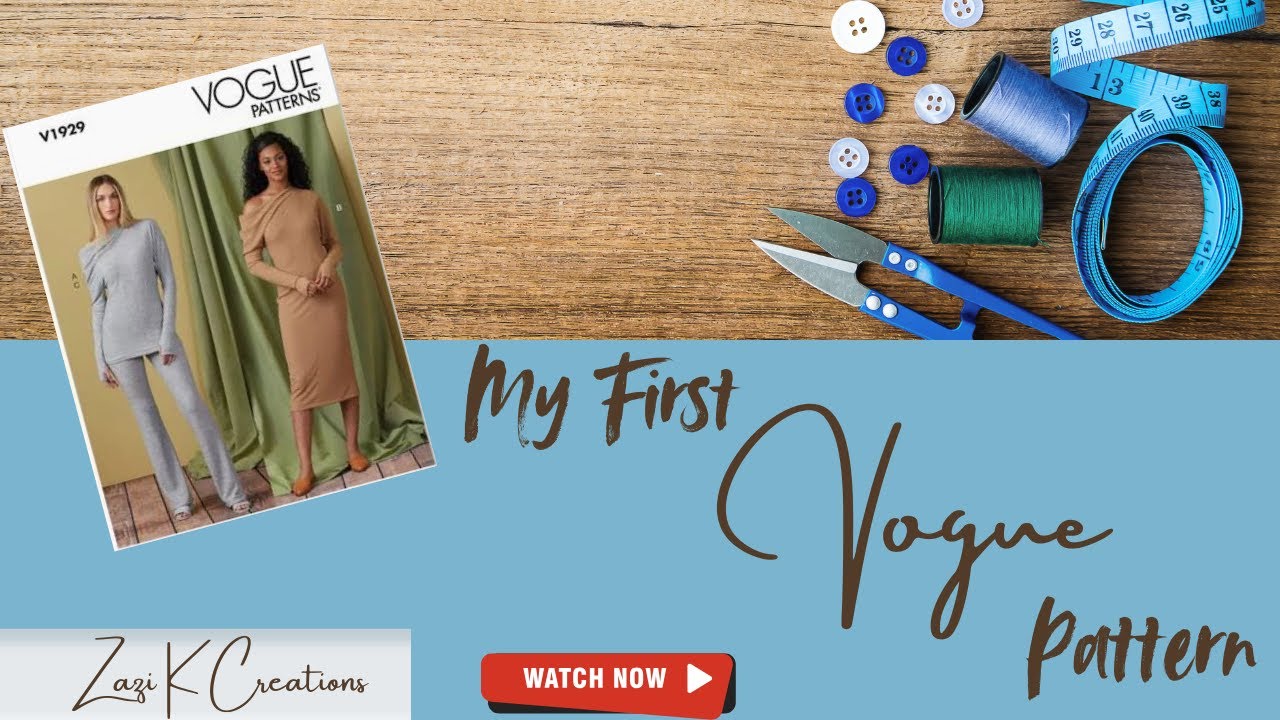 Vogue 1929 | Starting My First Vogue Pattern and New Sewing Tool # ...