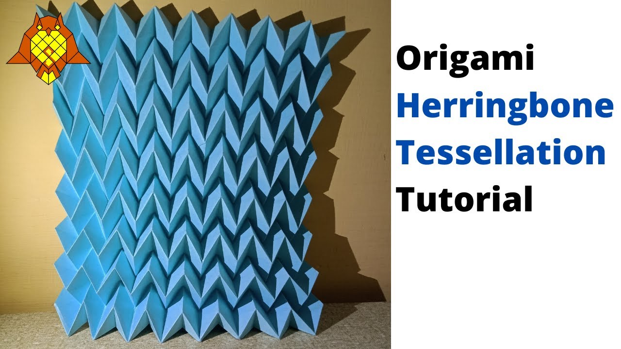 Origami Herringbone tessellation | Miura Fold Tutorial - YouTube