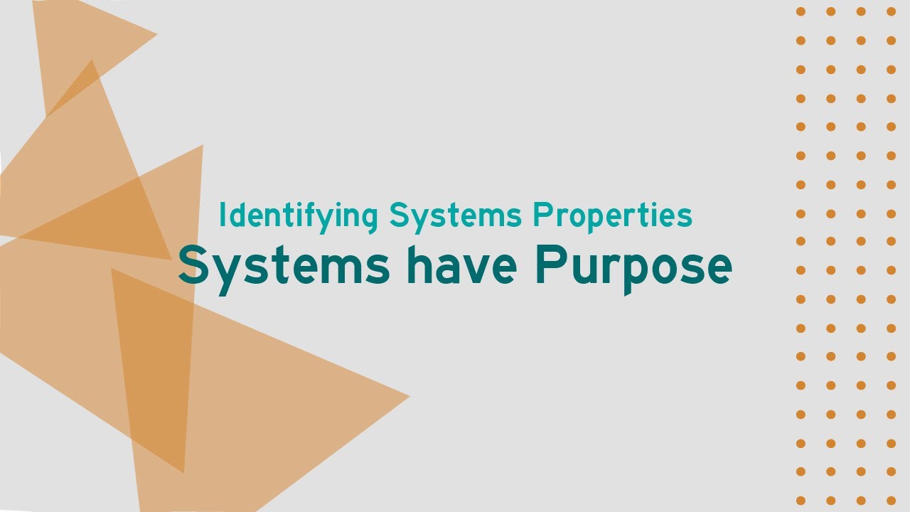 Identifying Systems Properties: Systems have Purpose (Video 4 of 5 ...