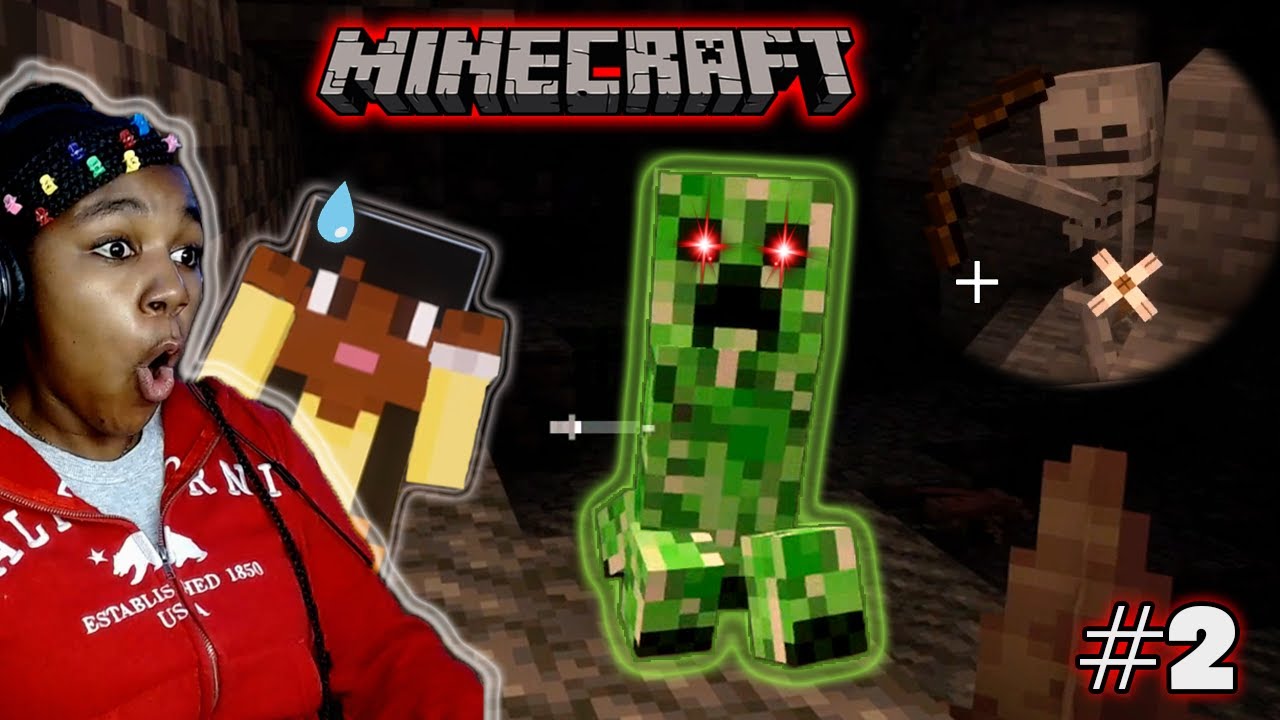 First Time Cave Mining GONE WRONG - Minnie Minecraft Monday (Part 2) - YouTube
