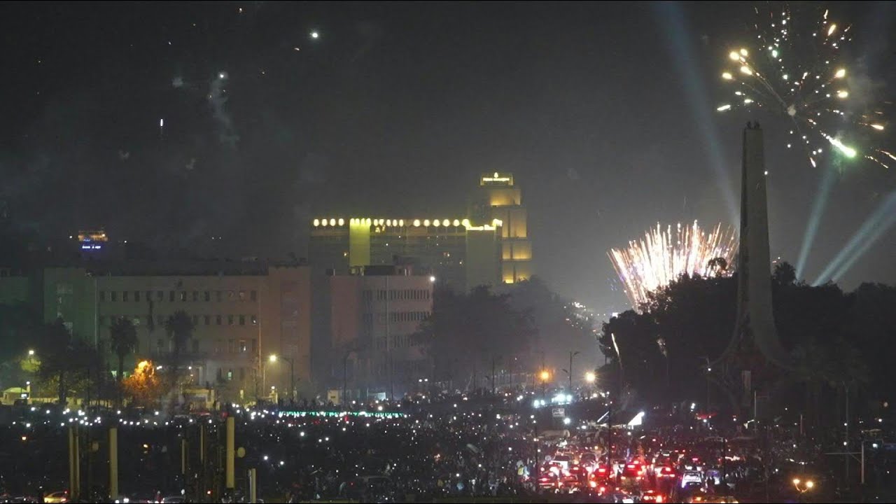 Fireworks illuminate Damascus as Syrians welcome 2025 without Assad ...