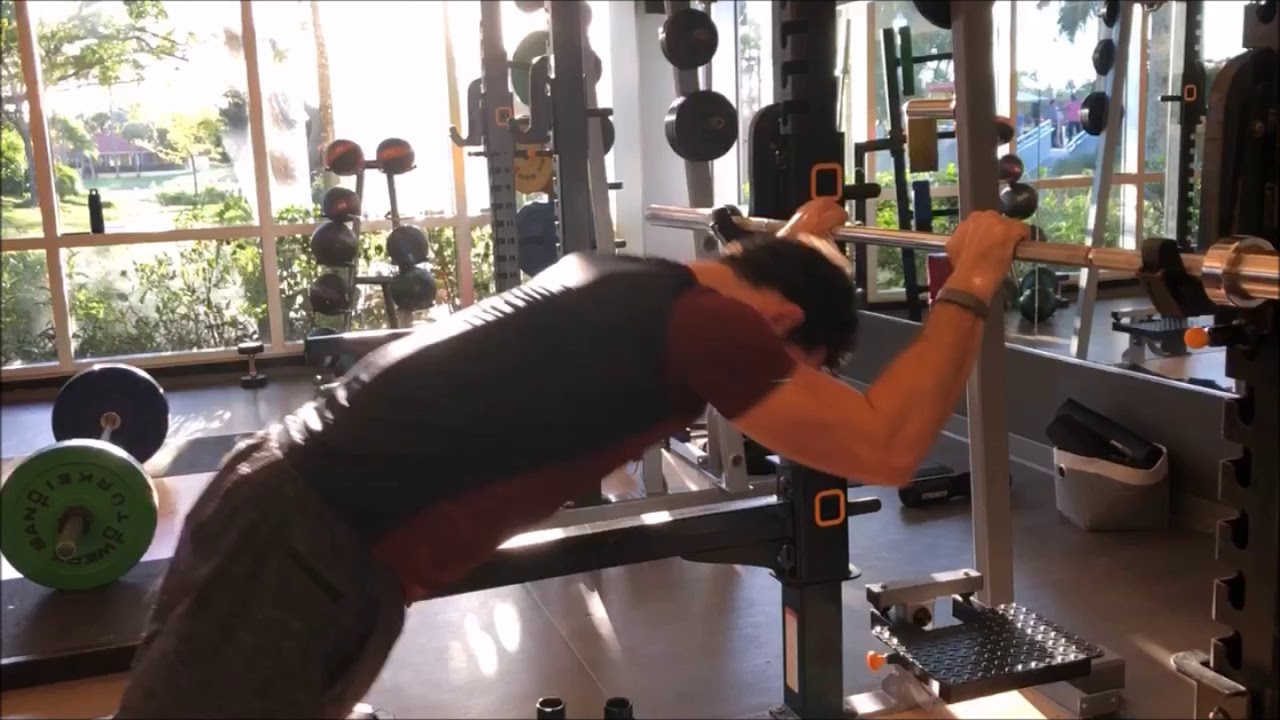 Barbell Plank Tricep Extension - YouTube