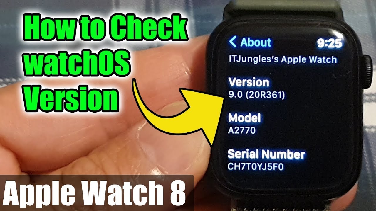 Check Version Of Watch OS On Apple Watch - YouTube