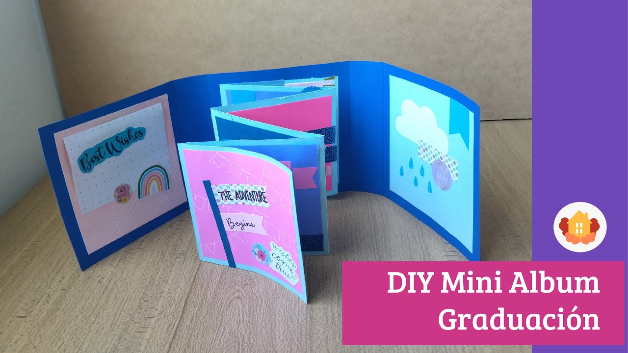 DIY Mini Album de cartulina | Regalo de graduación aesthetic - YouTube