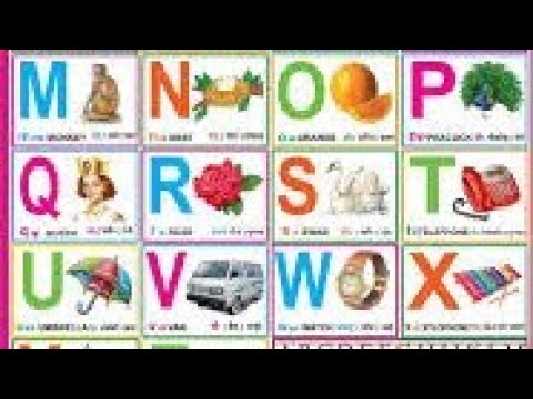 a to z table ABCDEFGH A for Apple - YouTube