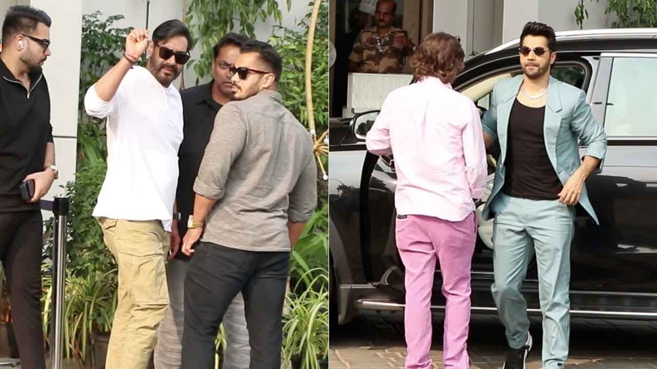Varun Dhawan And Ajay Devgan Spotted @ Private Airport In Kalina ...
