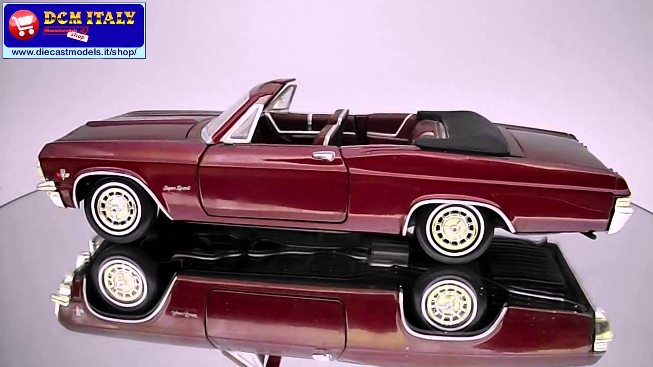 Sunstar Chevrolet Impala SS Convertible 1965 Burgundy HD - YouTube