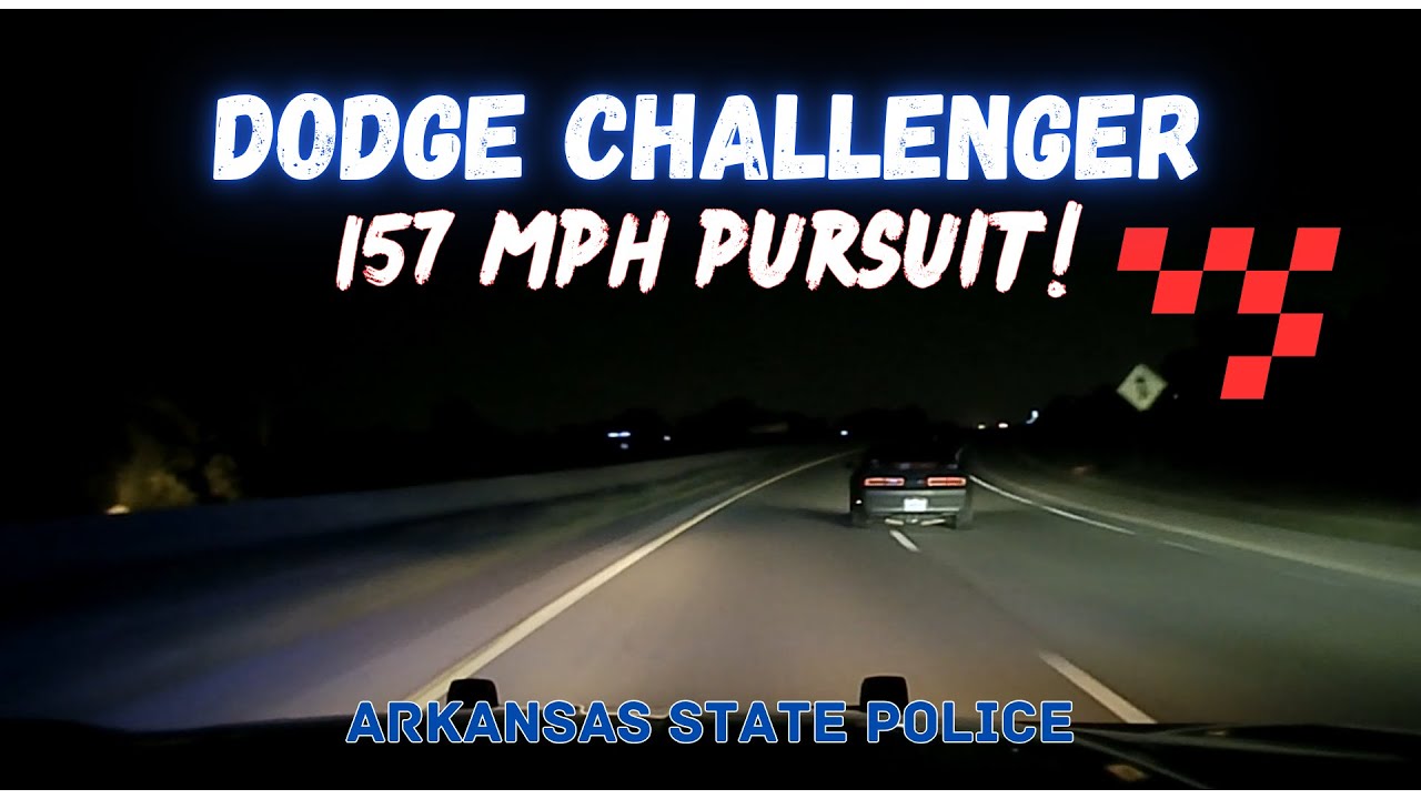 High Speed Pursuit! DODGE CHALLENGER hits 157+ MPH fleeing Arkansas ...