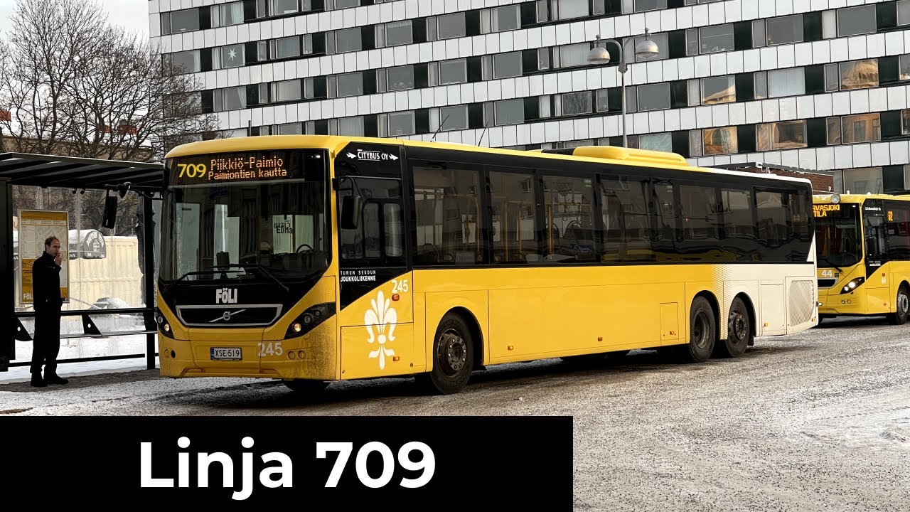 Turku Föli Linja 709: Turku (Puutori) - Paimio (Moottoritie) - YouTube