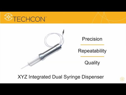 Techcon 50ml Dual Syringe Dispenser - TS-DSAD on Robot - YouTube